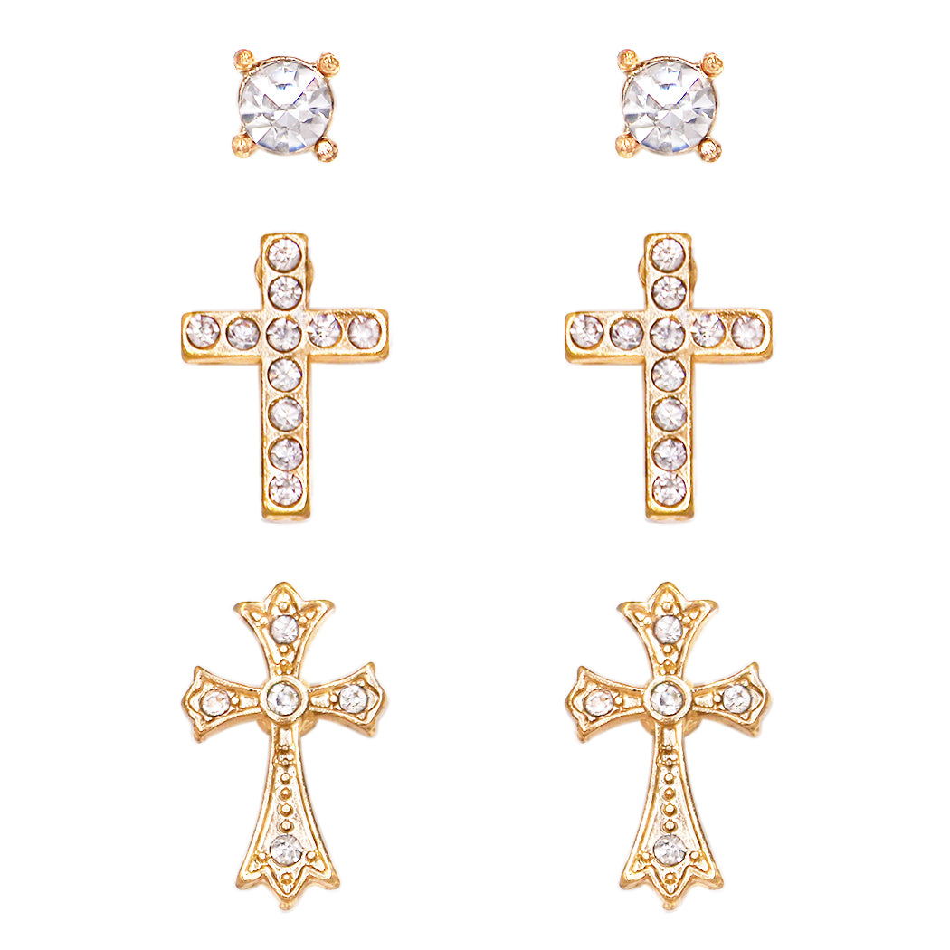 Cross Earrings – Rosemarie's Religious Gifts